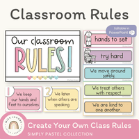 Simple Pastels Classroom Rules Posters – Miss Jacobs Little Learners