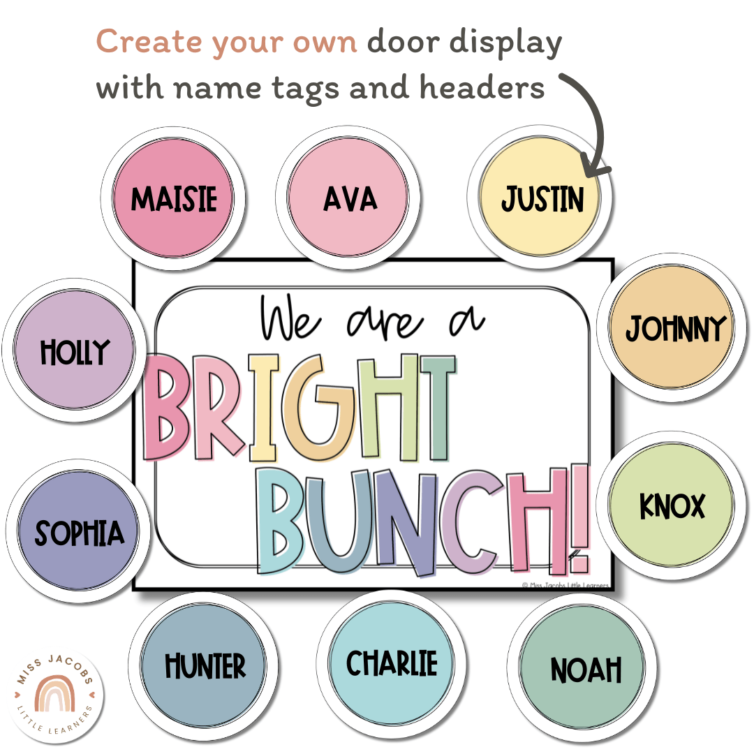 Door Display or Bulletin Board | Simple Pastels