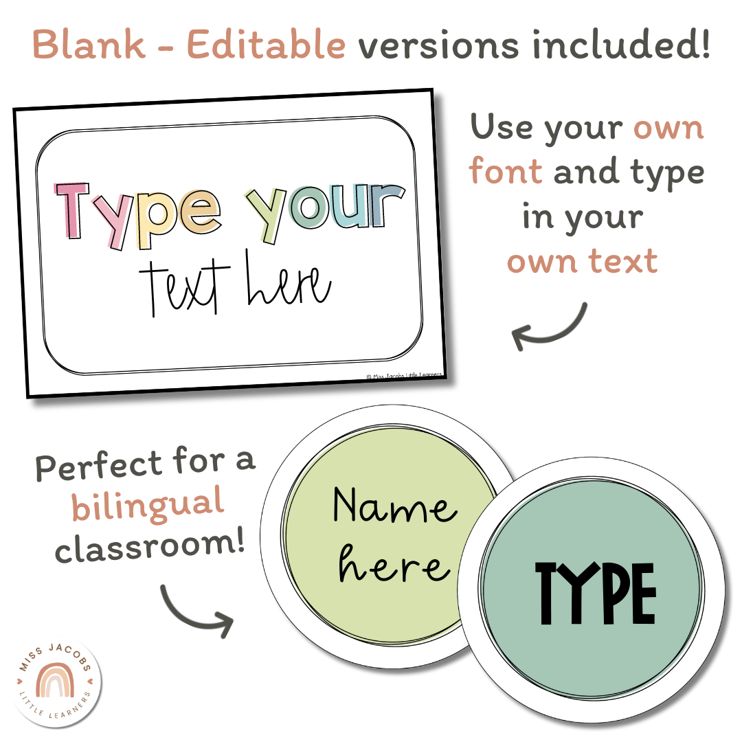 Door Display or Bulletin Board | Simple Pastels