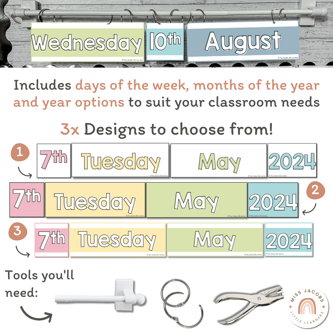 Flip Calendar | Simple Pastels