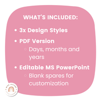 Flip Calendar | Simple Pastels – Miss Jacobs Little Learners