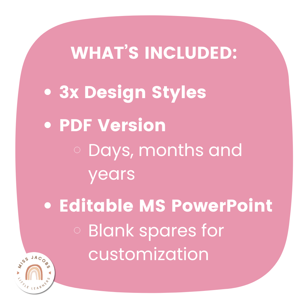 Flip Calendar | Simple Pastels