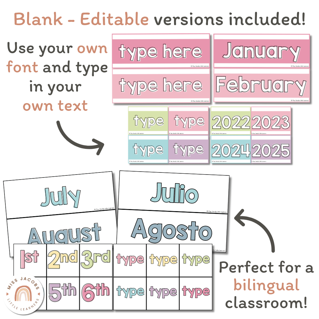 Flip Calendar | Simple Pastels