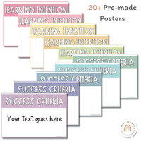 Learning Intentions Posters | Simple Pastels