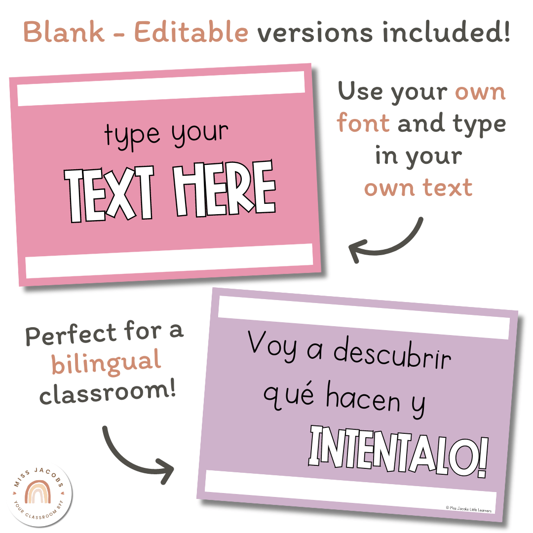 Modern Growth Mindset Display | Simple Pastels