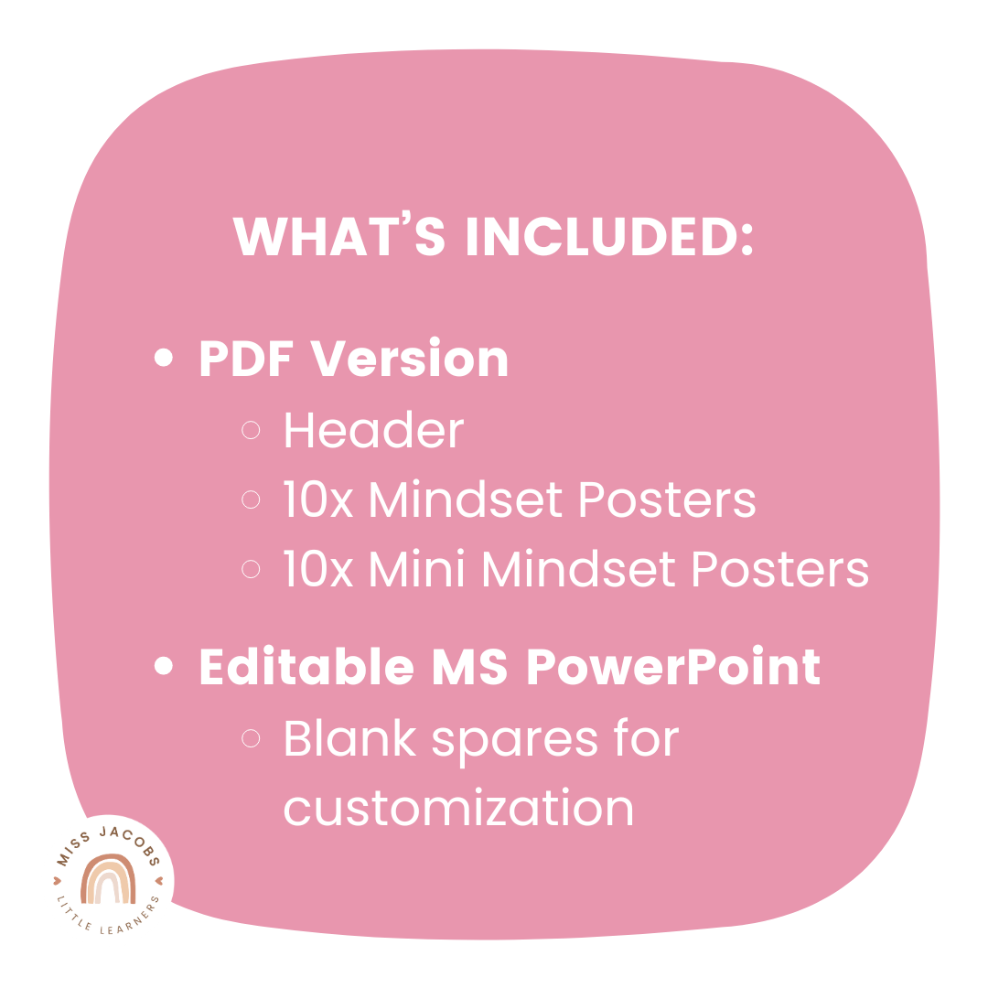 Modern Growth Mindset Display | Simple Pastels