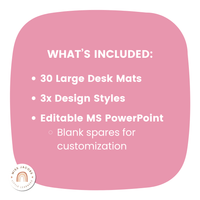 Student Name & Goals Desk Plates | Simple Pastels