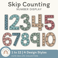 Skip Counting Large Number Display - Cute Sea Life Decor – Miss Jacobs ...
