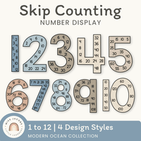 Skip Counting Large Number Display - Modern Ocean Classroom Decor ...