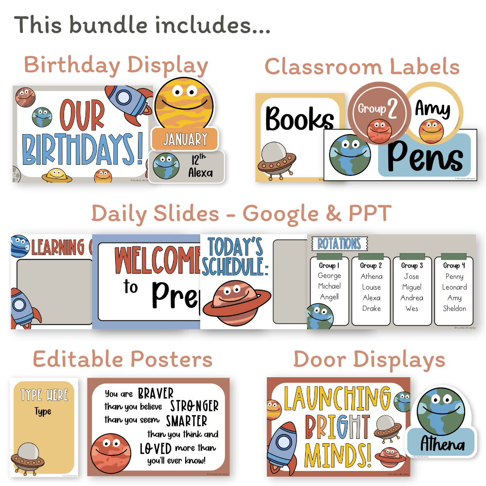 Space Theme Classroom Essentials Decor Pack - Miss Jacobs