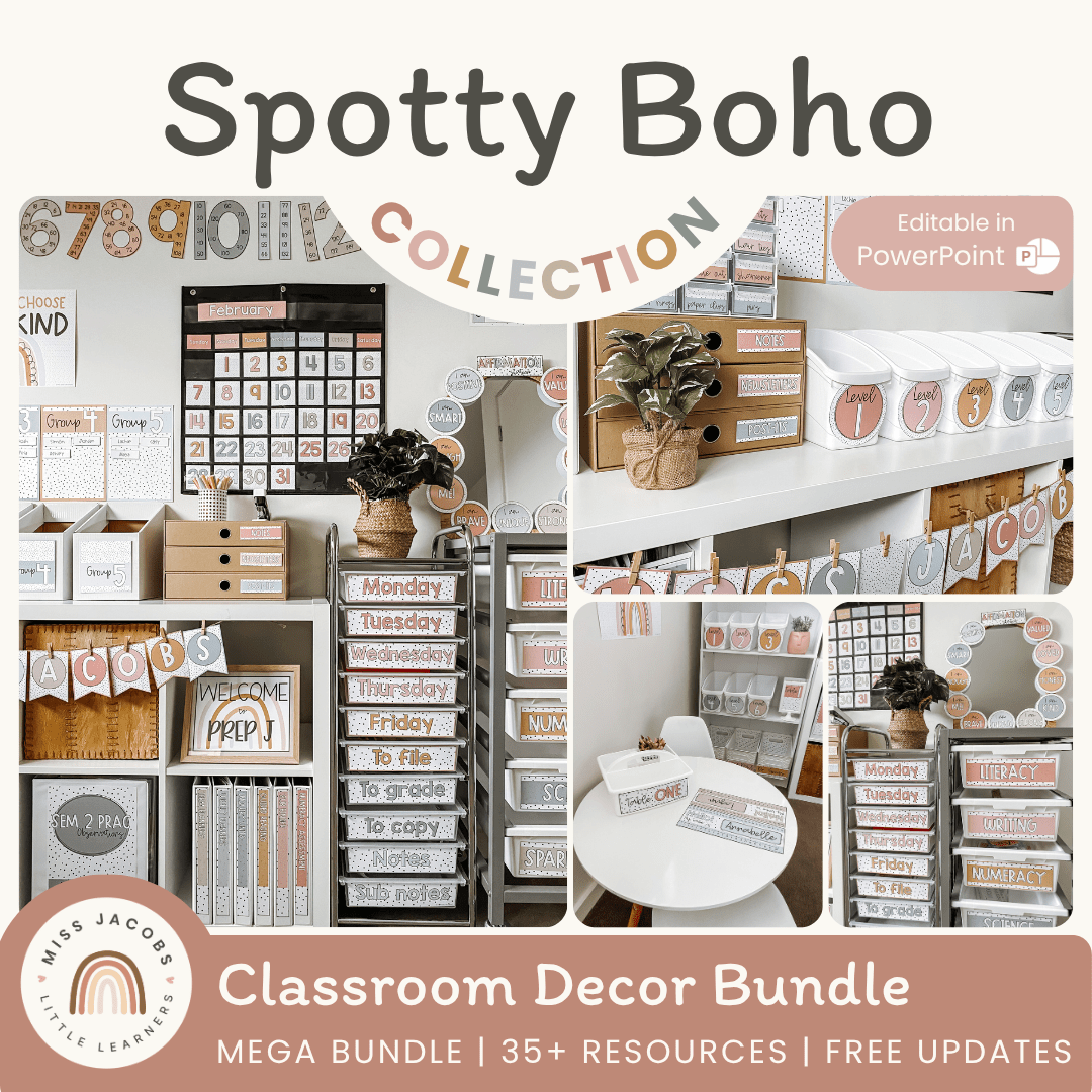 Spotty Boho Classroom Decor - Miss Jacobs Little Learners