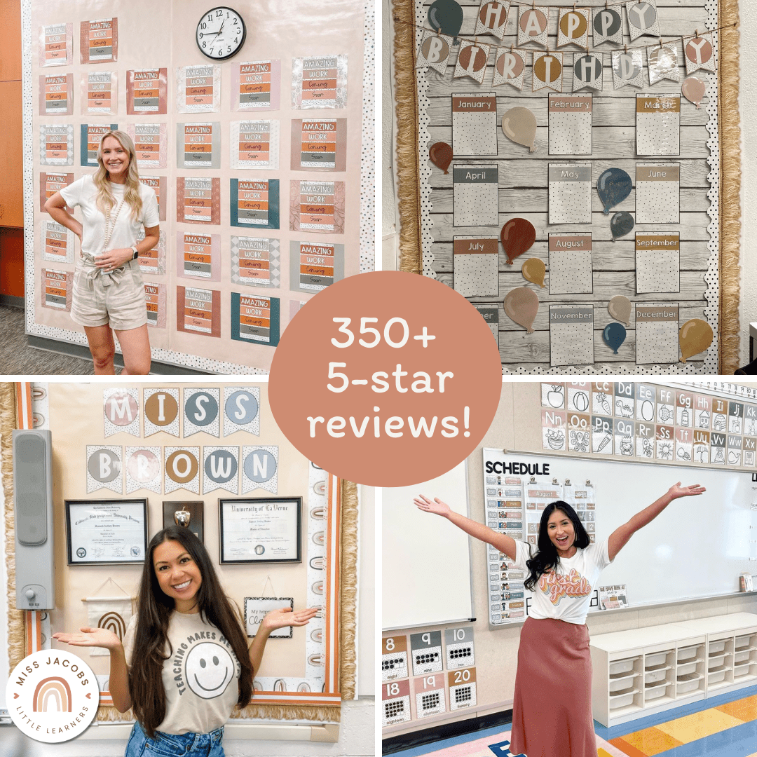 Spotty Boho Classroom Decor - Boho Neutrals Theme - Miss Jacobs