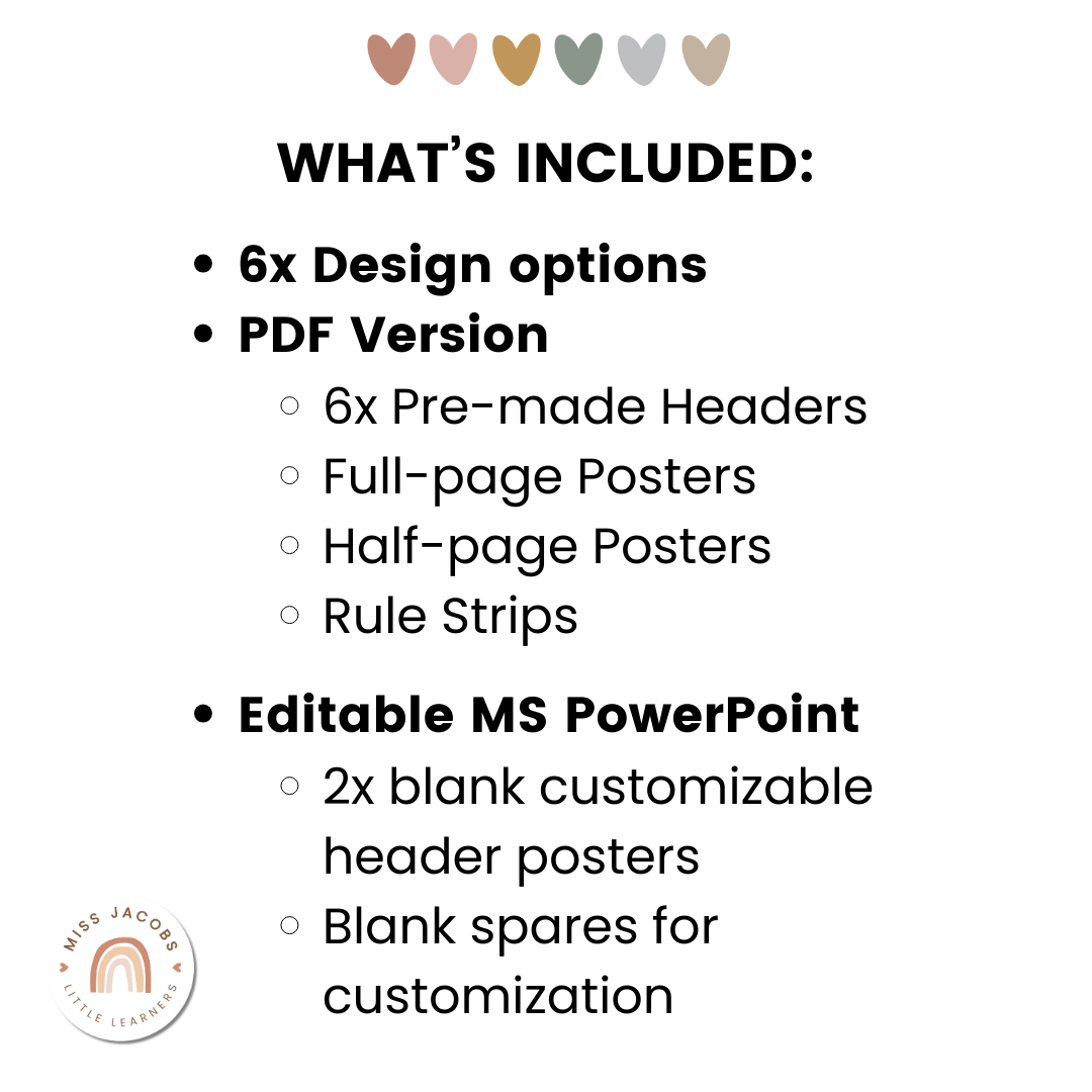 Classroom Rules and Expectations Posters - Spotty Boho Decor