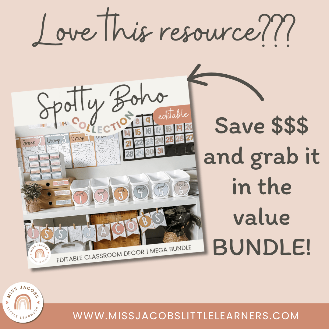 Motivational Classroom Posters | Spotty Boho