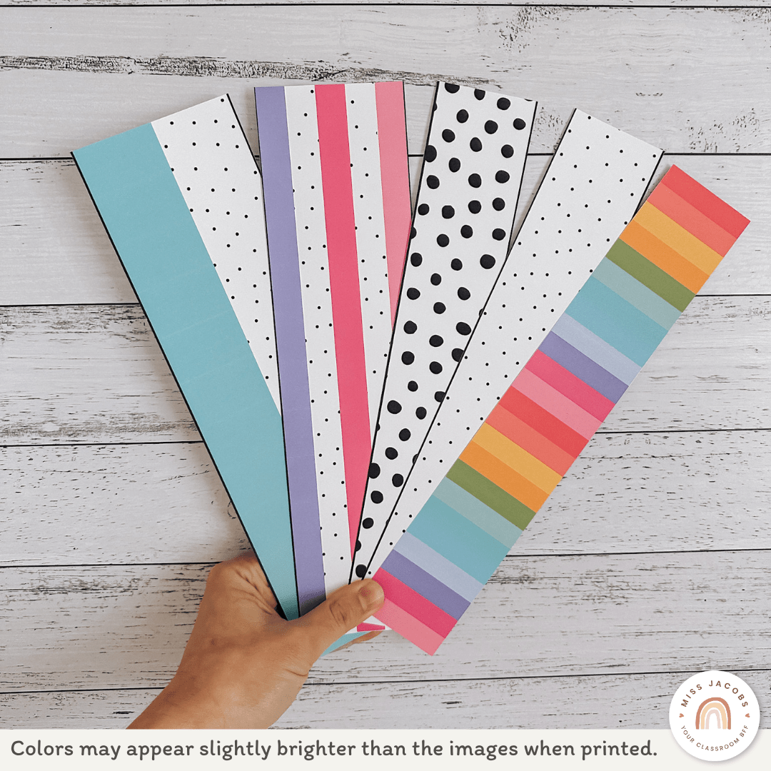 Spotty Bright Classroom Decor - Neon Rainbow Colors - Miss Jacobs