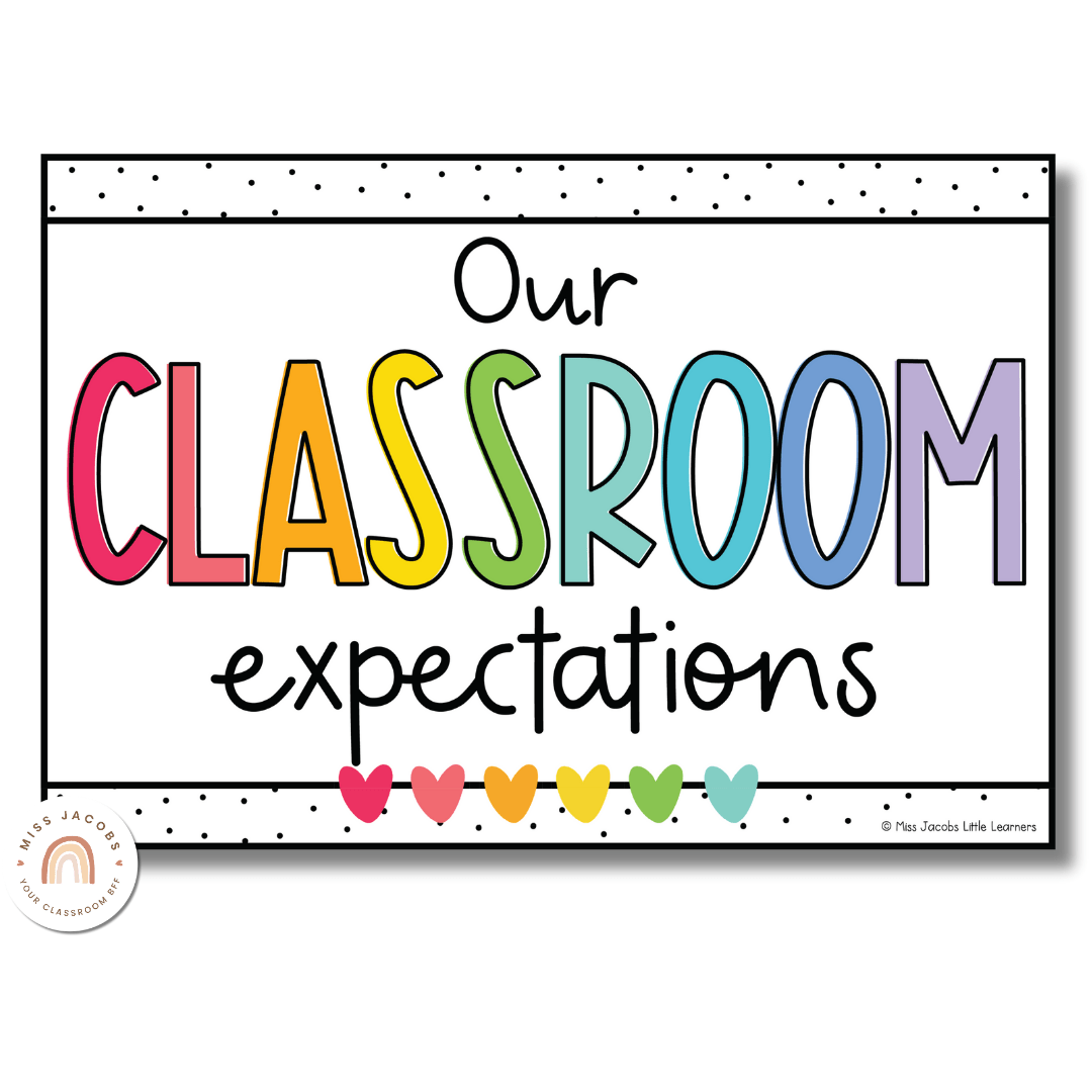 Classroom Rules and Expectations Posters - Spotty Bright - MJLL