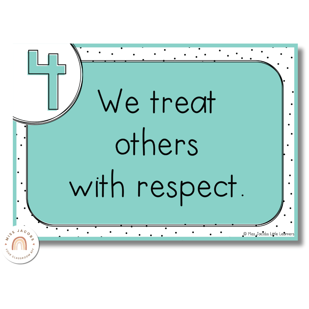 Classroom Rules and Expectations Posters - Spotty Bright - MJLL