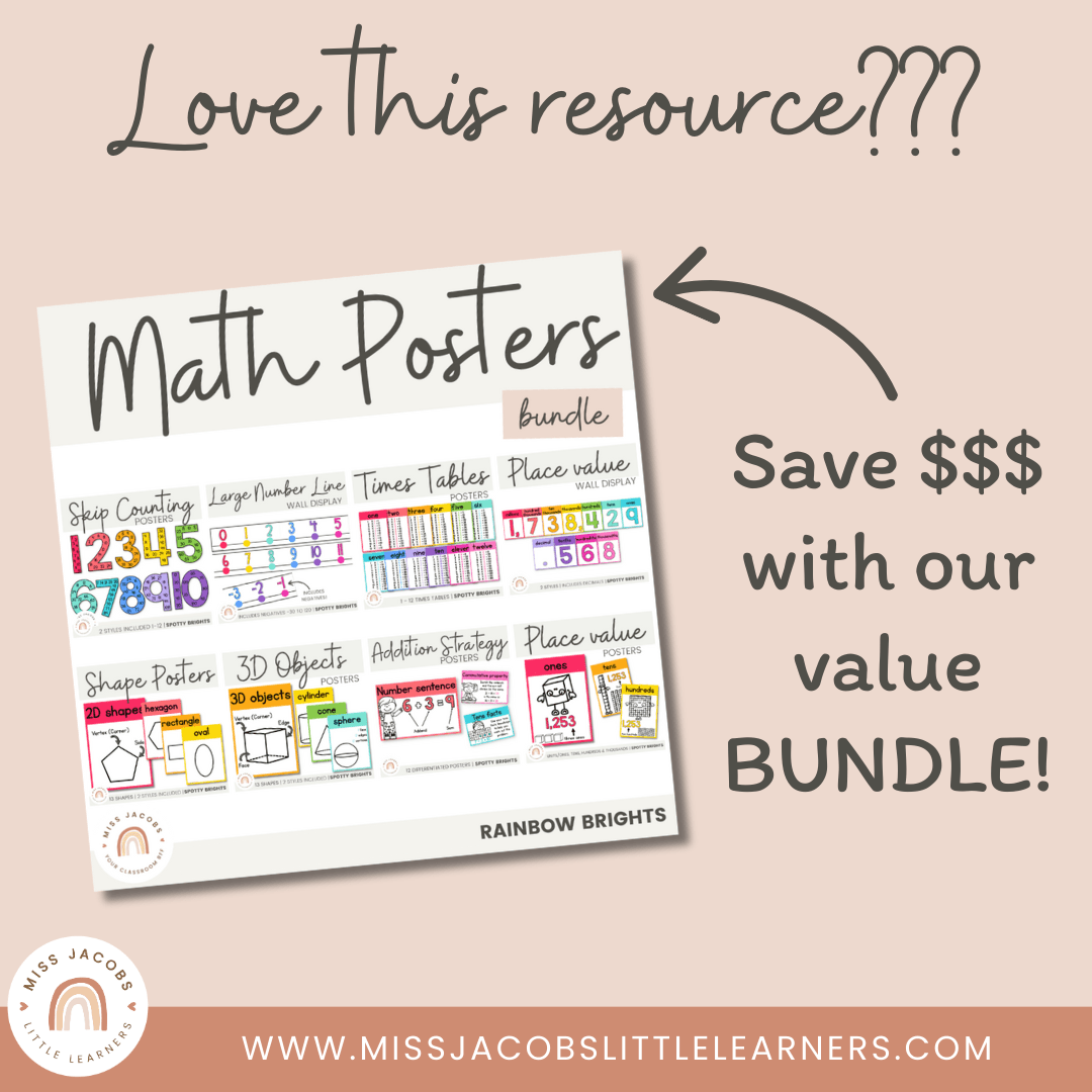 Hundreds Chart - Spotty Bright Theme - Miss Jacobs - Default Title