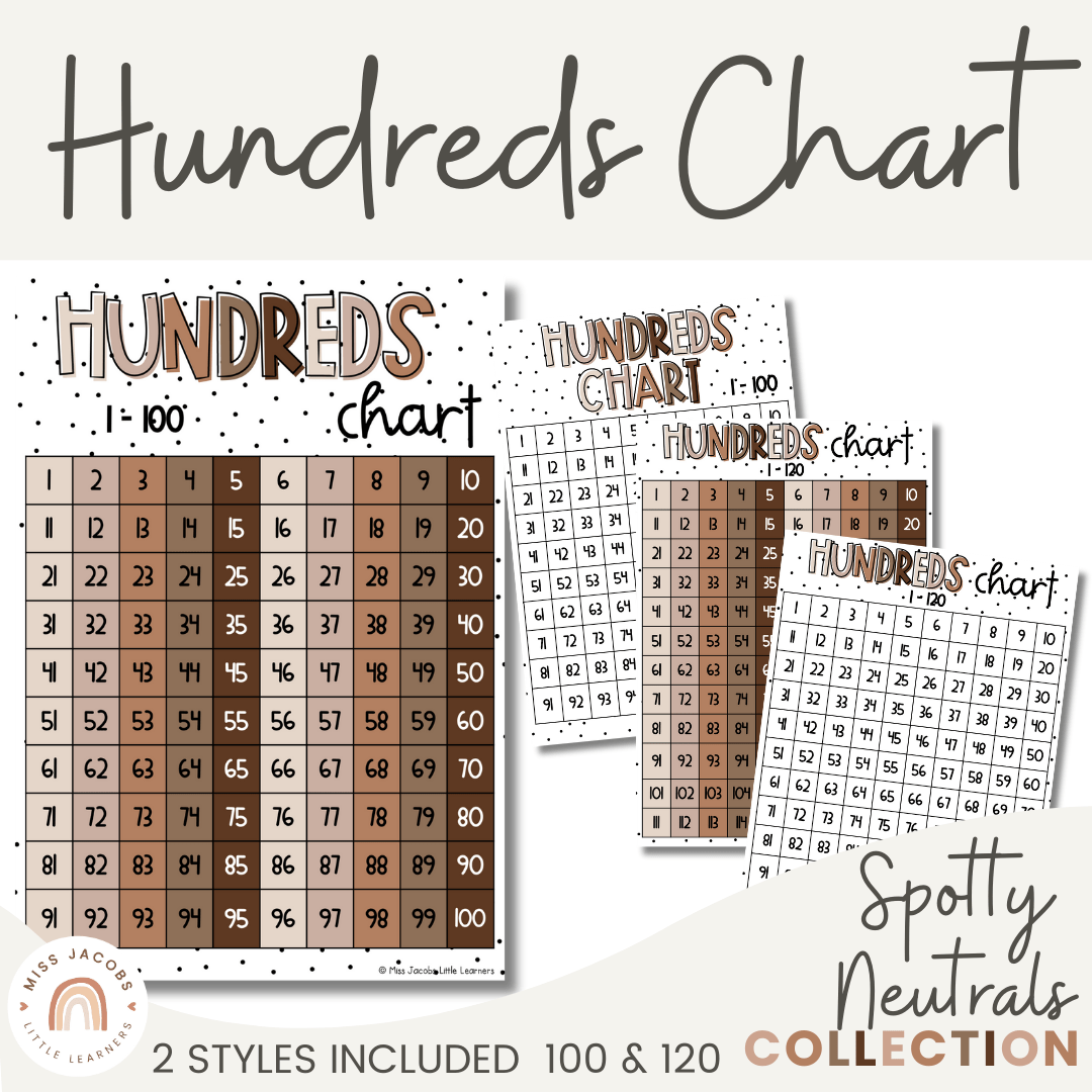 Spotty Neutrals Hundreds Chart