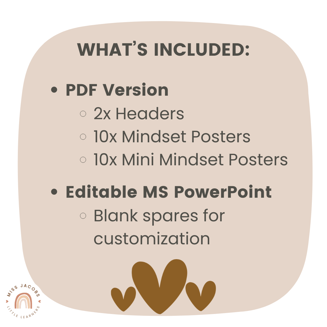 Spotty Neutrals Themed Growth Mindset Posters | Neutral Ombre Color Pa