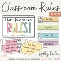 Classroom Rules and Expectations Posters - Spotty Pastel - MJLL ...