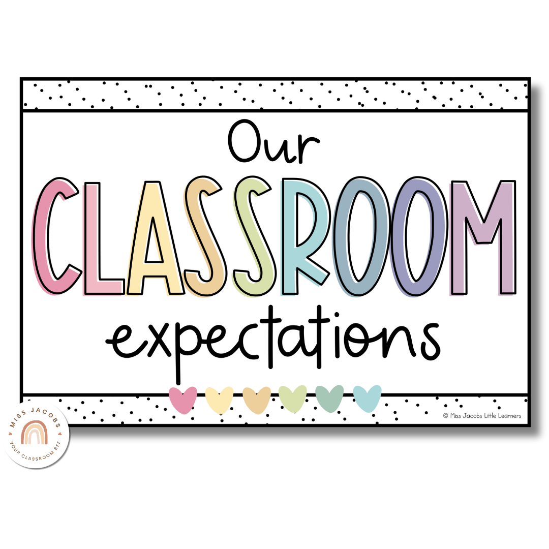 Classroom Rules and Expectations Posters - Spotty Pastel - MJLL ...