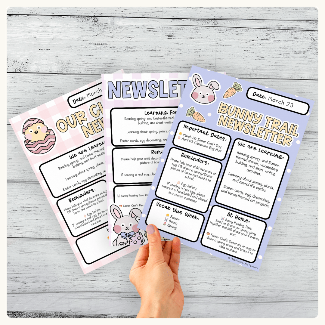Spring and Easter Newsletters Templates - Miss Jacobs – Miss Jacobs ...
