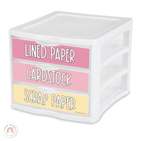 Sterilite 3-Drawer Labels - Spotty Pastel Theme - Miss Jacobs