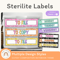 3-Drawer Sterilite Drawer Labels - Cutesy Composition Notebook – Miss ...