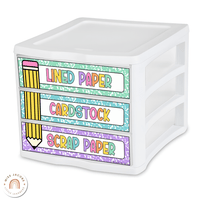 Sterilite Drawer Labels - Cutesy Classroom Theme - Miss Jacobs