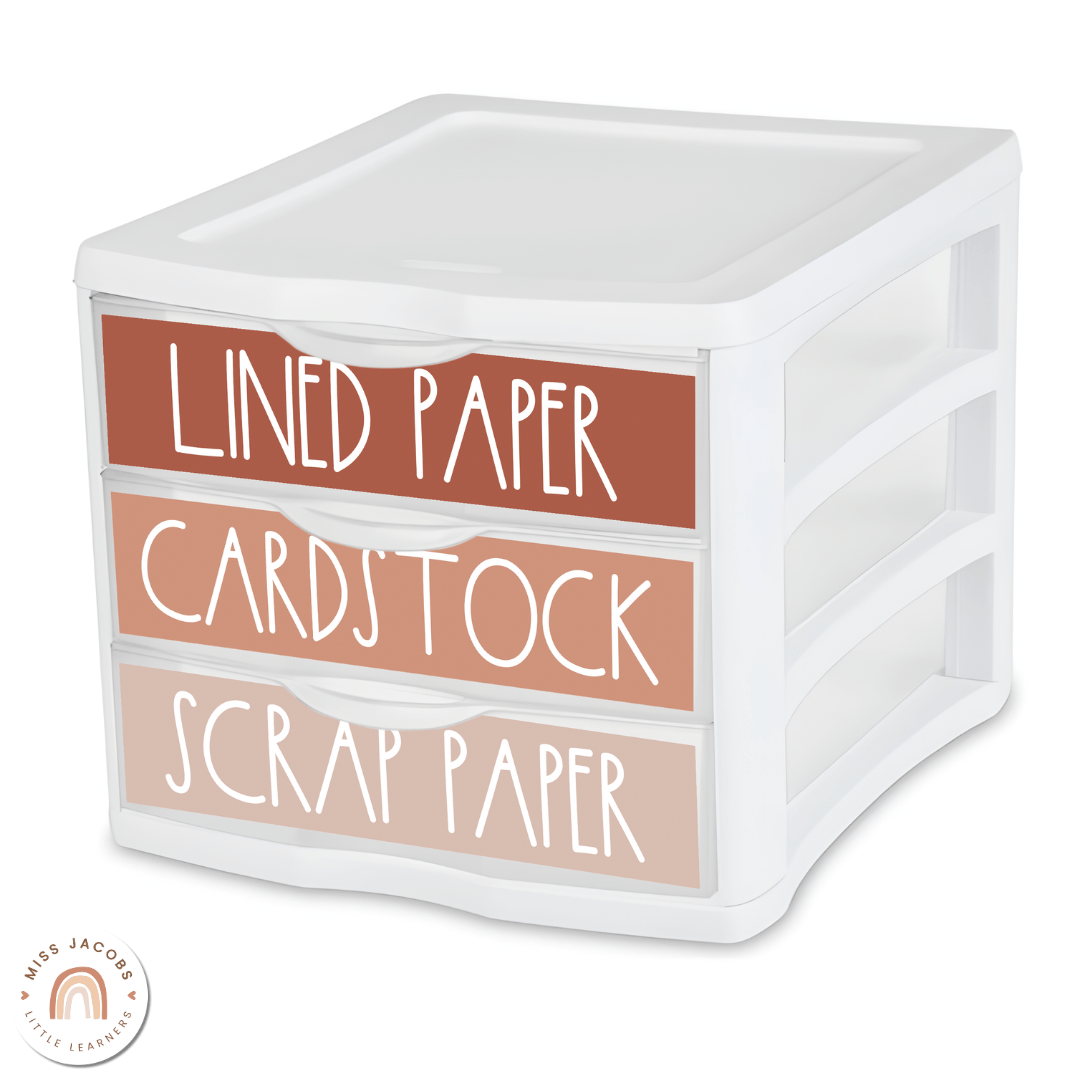 Sterilite Labels | Boho Vibes Desert Neutral