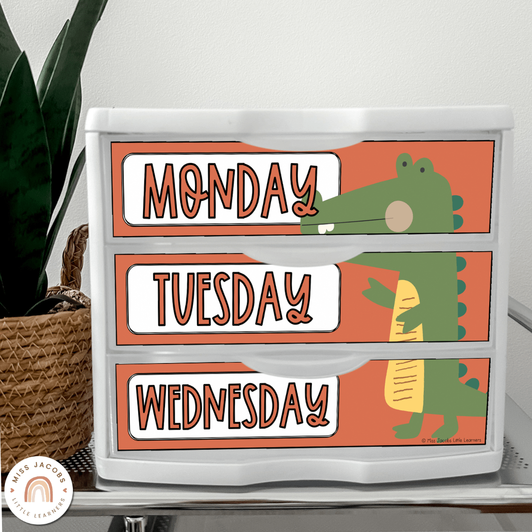 Sterilite Labels | Cute Jungle Animals