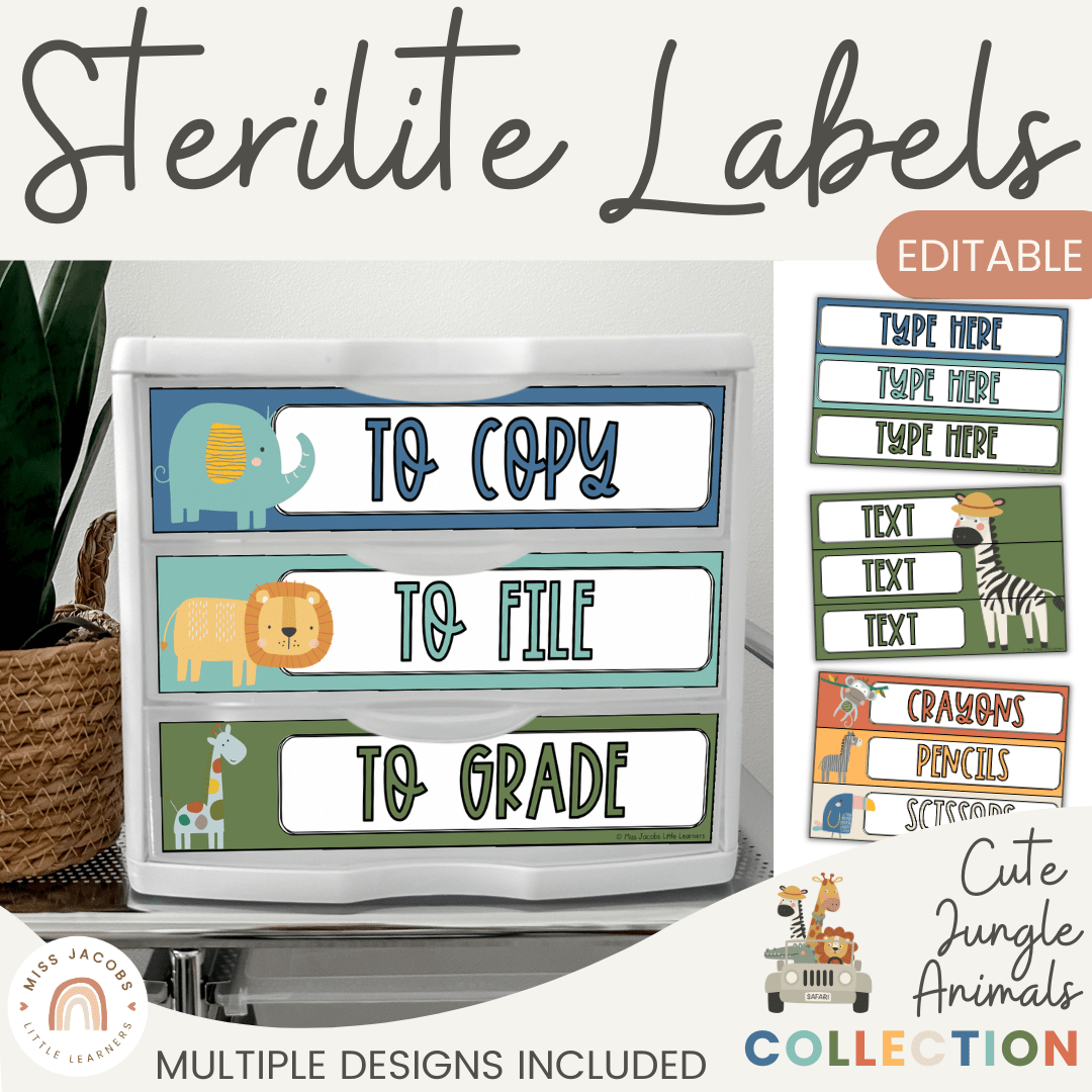 Cute Jungle Animals Classroom Collection - Miss Jacobs Little Learners ...