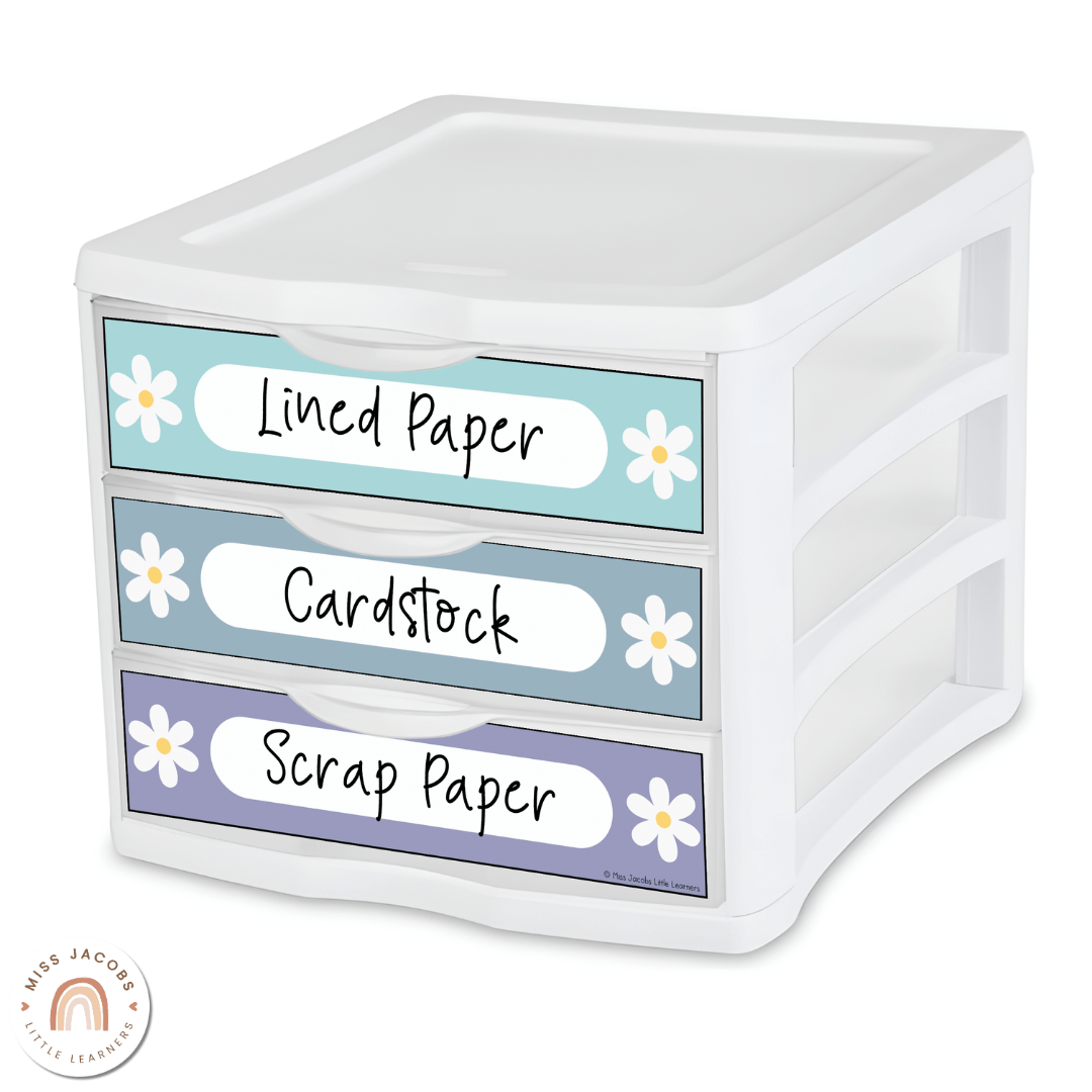 Sterilite Labels | Daisy Gingham Pastels - Default Title