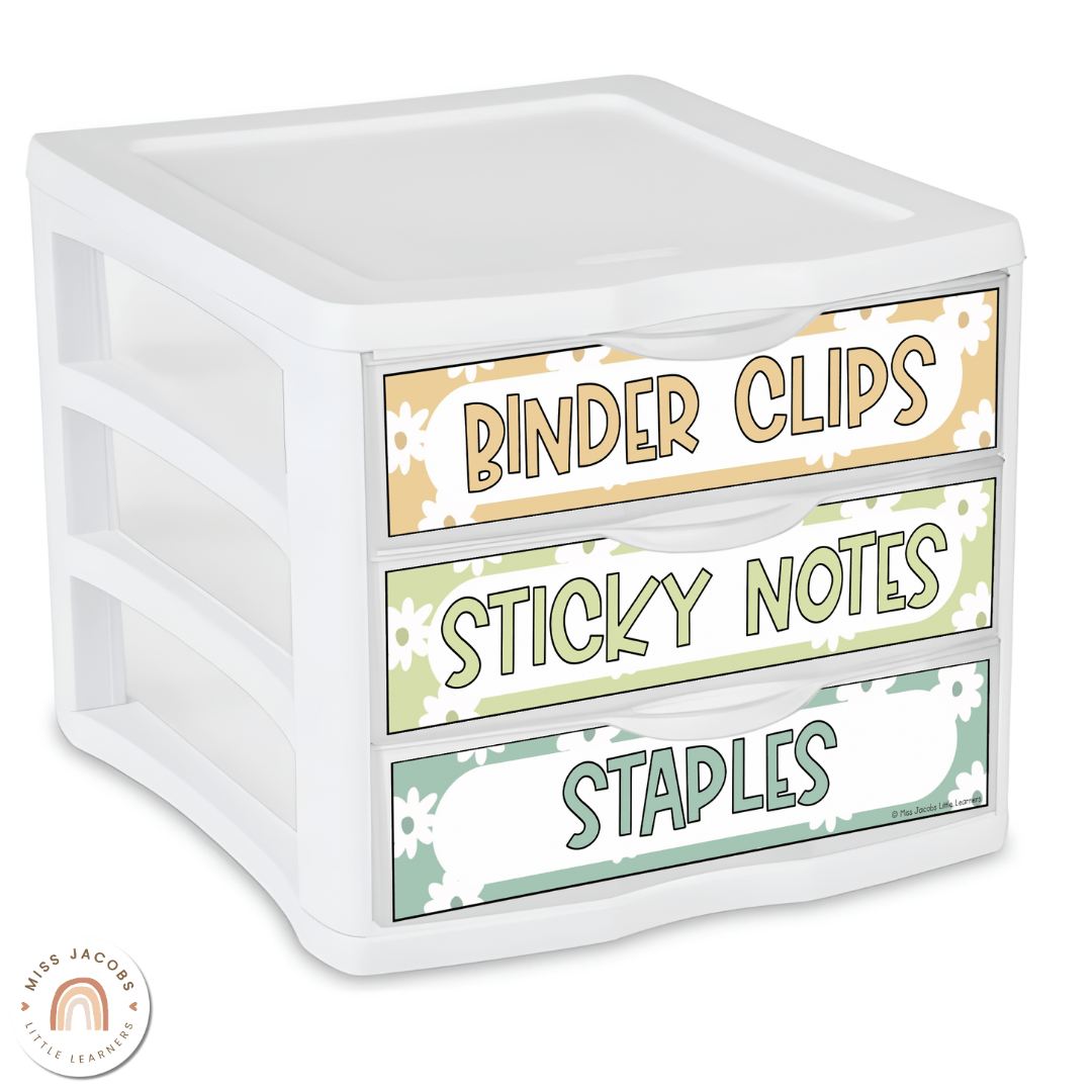 Sterilite Labels | Daisy Gingham Pastels - Default Title