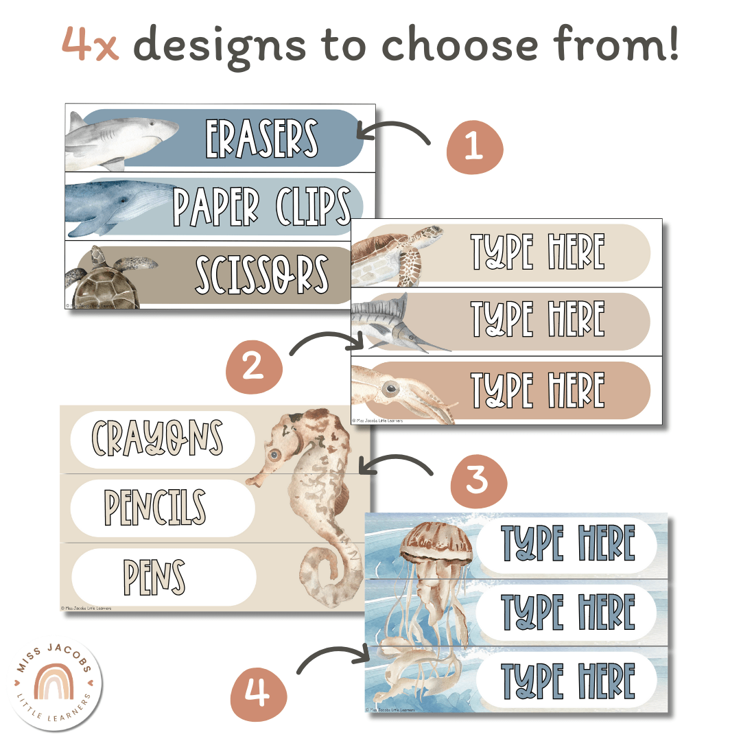 Sterilite Labels | Modern Ocean