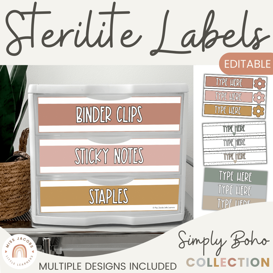 Sterilite Labels | Simply Boho