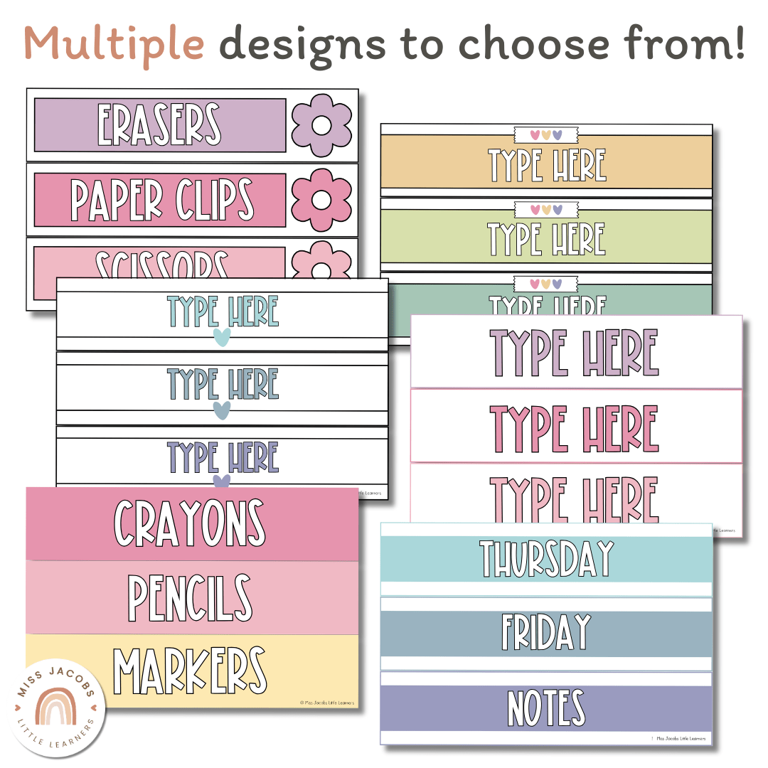 Sterilite Labels | Simply Pastel