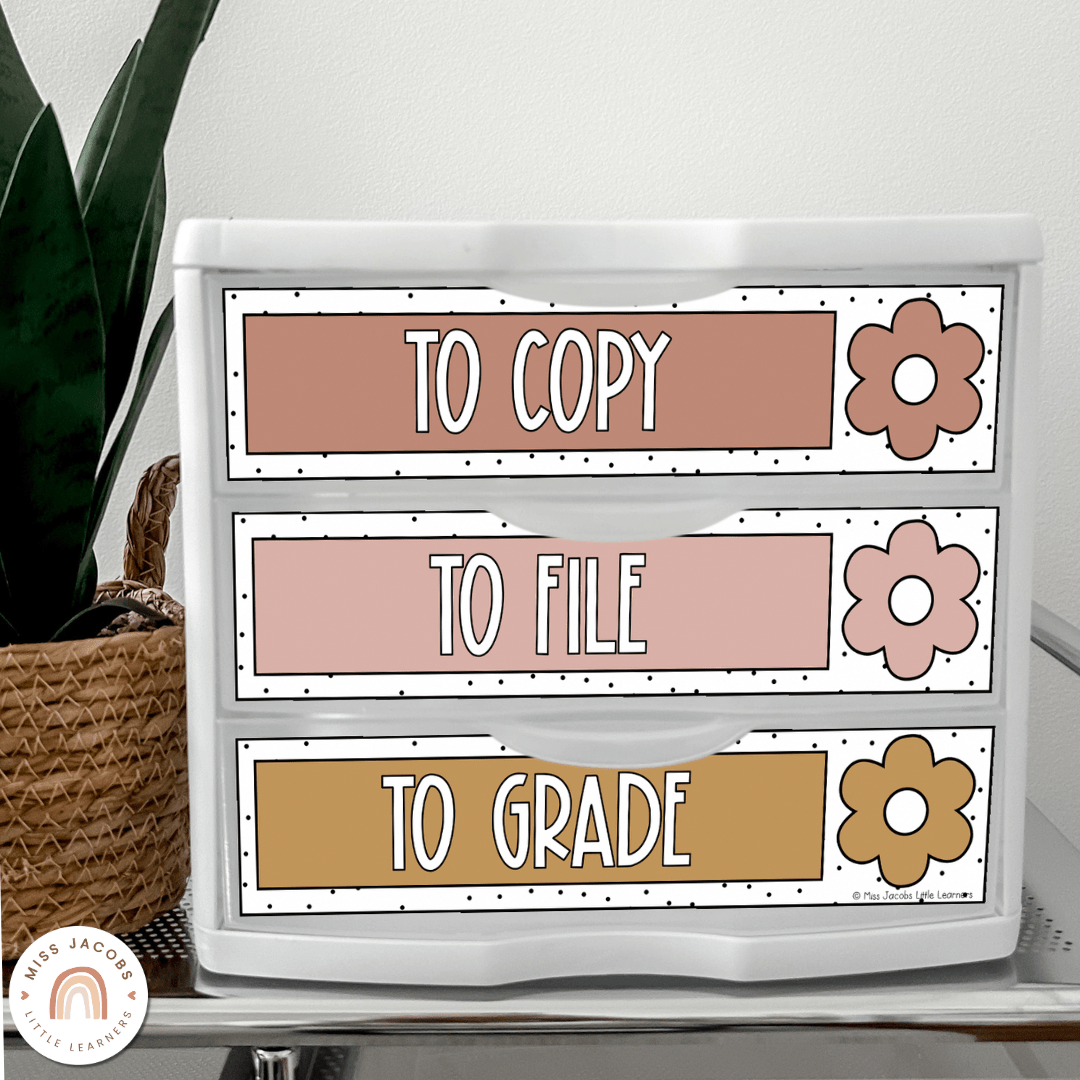 Sterilite Labels | Spotty Boho