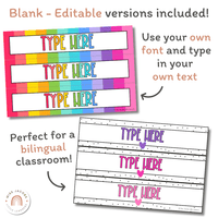 Sterilite Drawer Labels - Spotty Bright Theme - Miss Jacobs