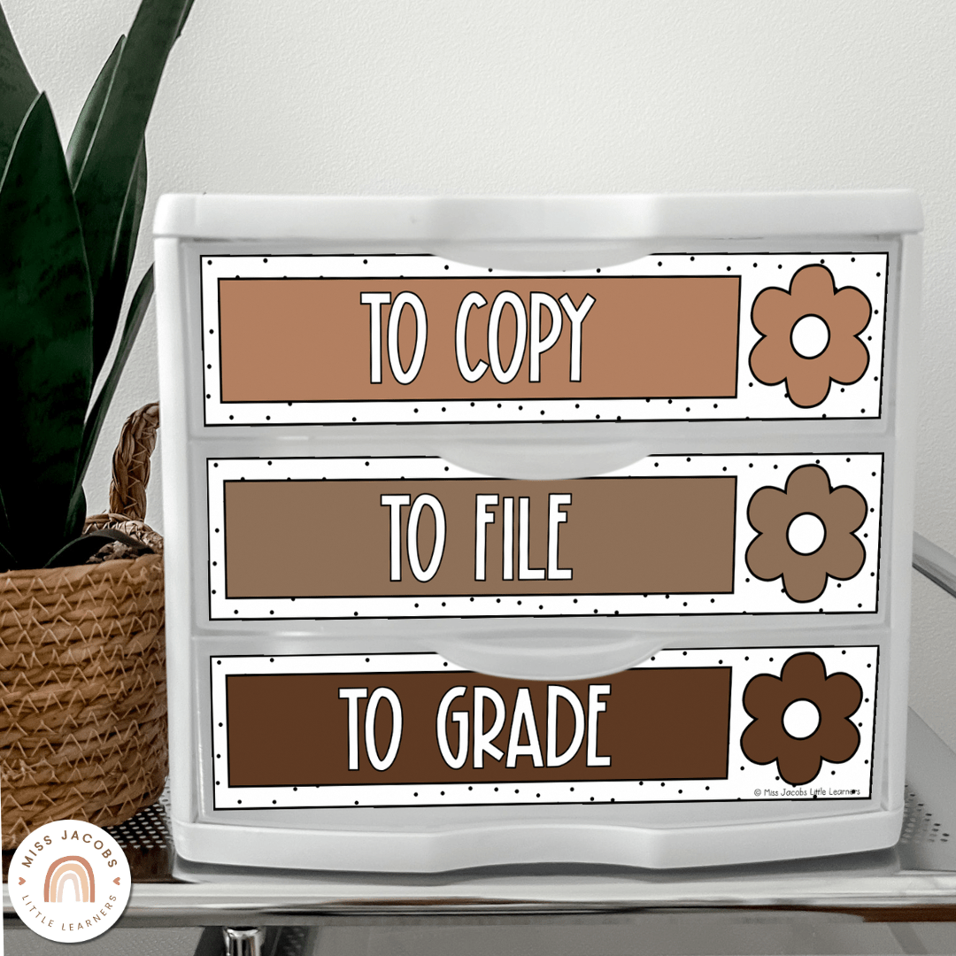 Sterilite Labels | Spotty Neutrals