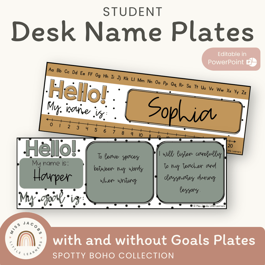 Student Name Tags – Miss Jacobs Little Learners