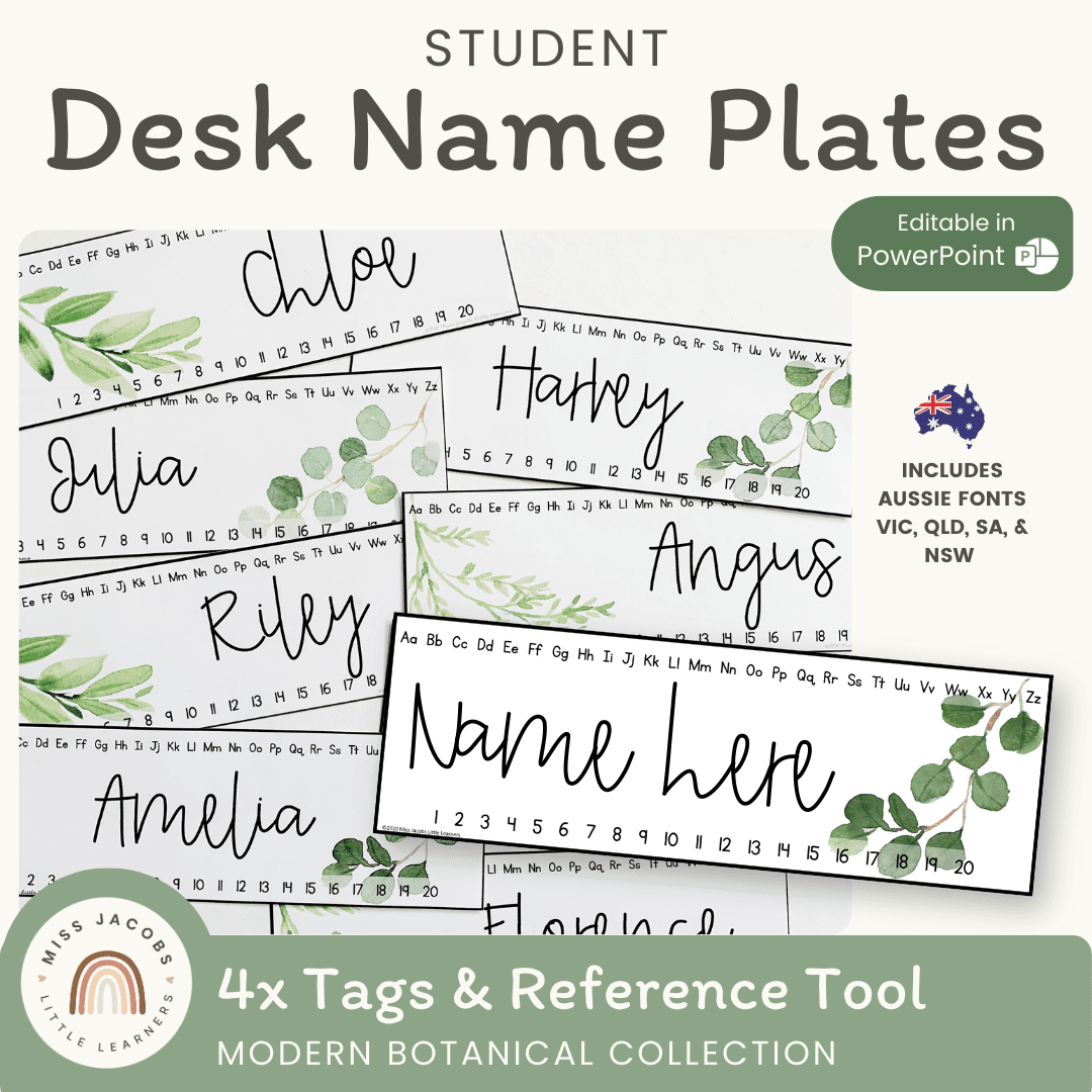 Desk Plates – Miss Jacobs Little Learners