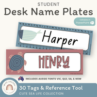Student Desk Name Plates - Cute Sea Life – Miss Jacobs Little Learners