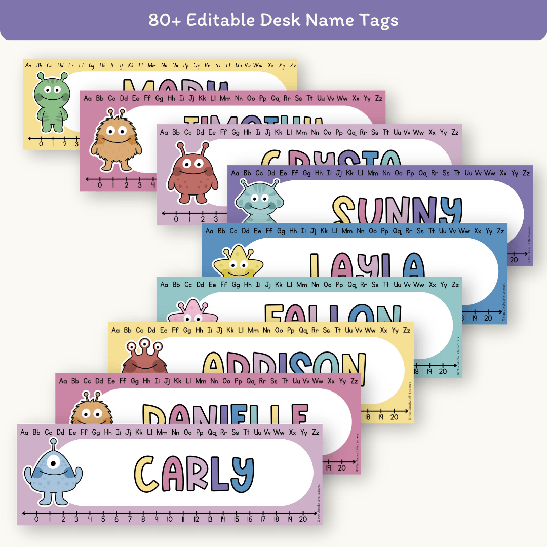 Student Desk Name Plates - Dreamy Space Classroom Decor – Miss Jacobs ...