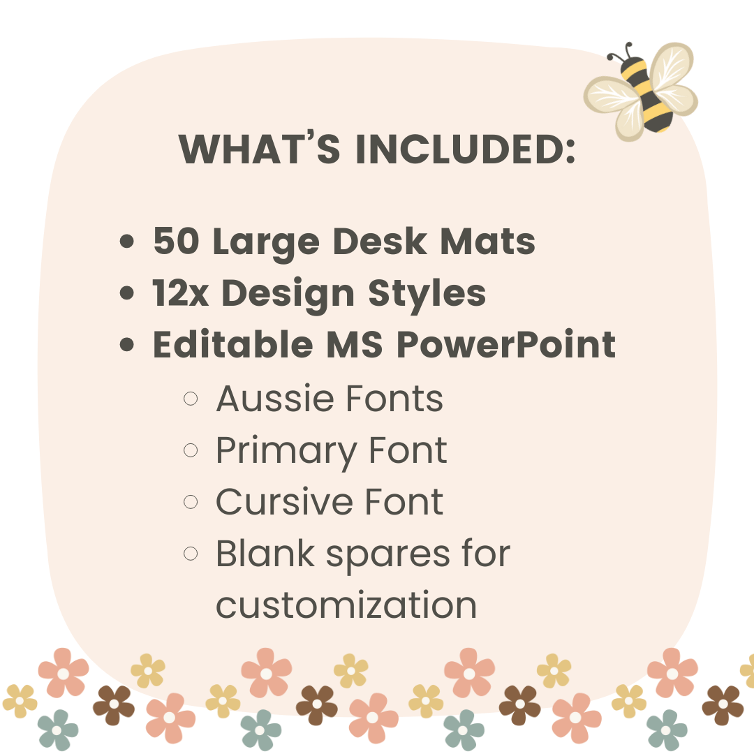 Student Desk Plates & Supply Labels | Daisy Gingham Neutral Classroom Decor