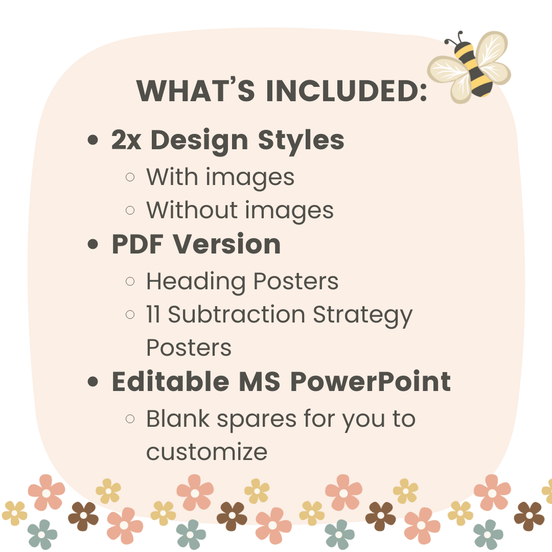 Subtraction Strategies Posters - Daisy Gingham Neutrals Decor