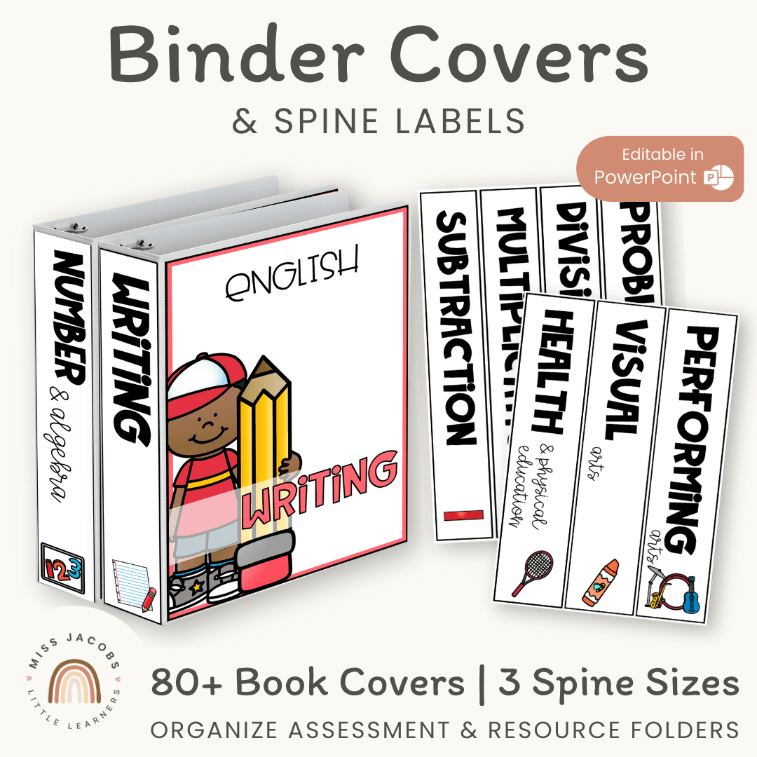 Teacher Binder Covers and Spines
