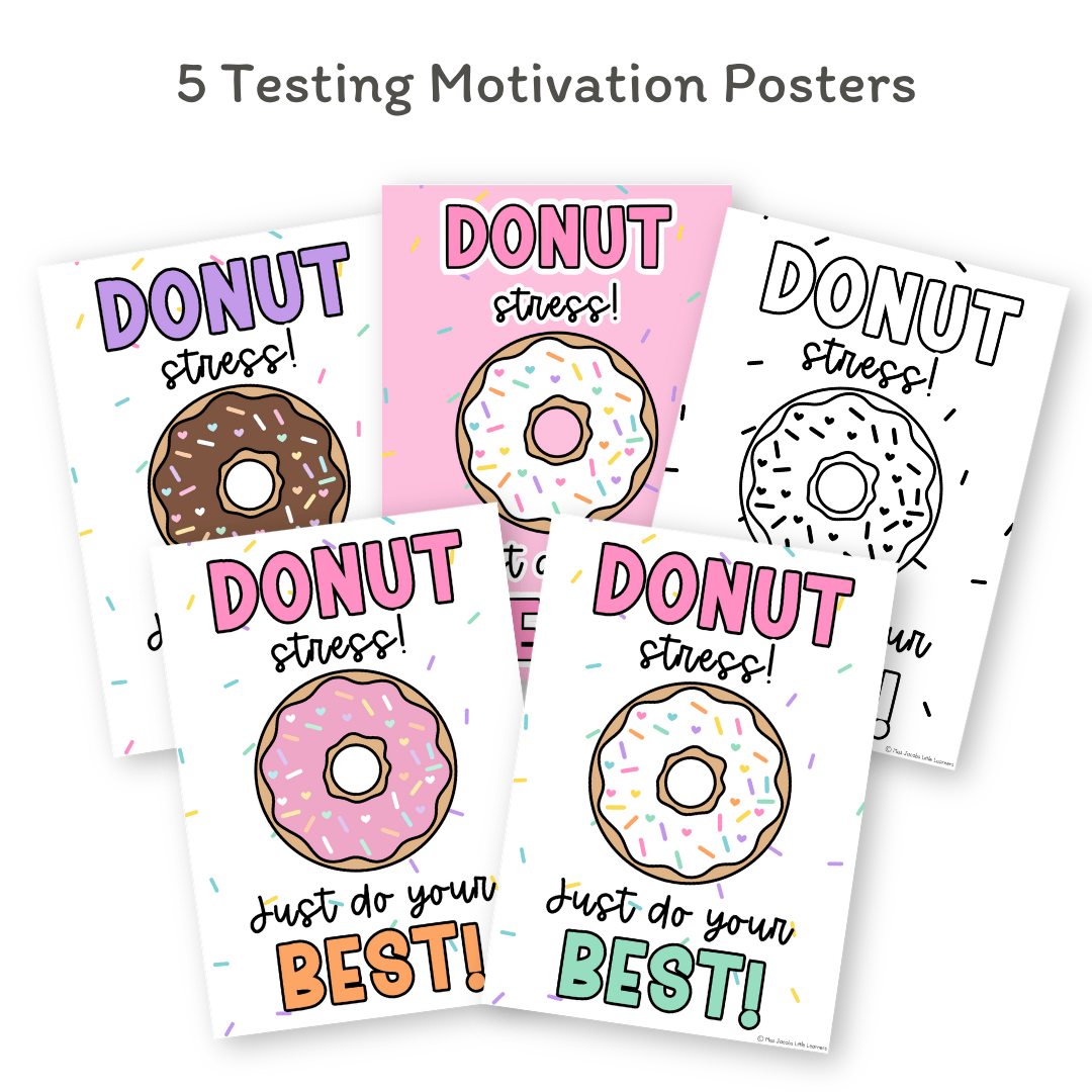 Testing Motivation Gift Card for Students: DO-NUT Stress - MJLL