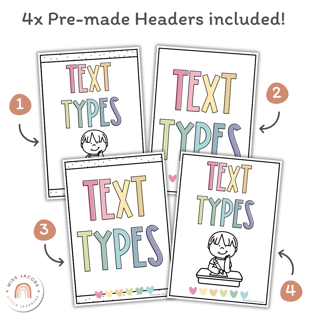 Text Type Posters - Pastel Theme - Miss Jacobs - Default Title